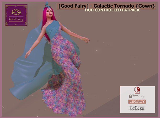 Second Life Marketplace - [Good Fairy] - Galactic Tornado {Gown} *FATPACK*